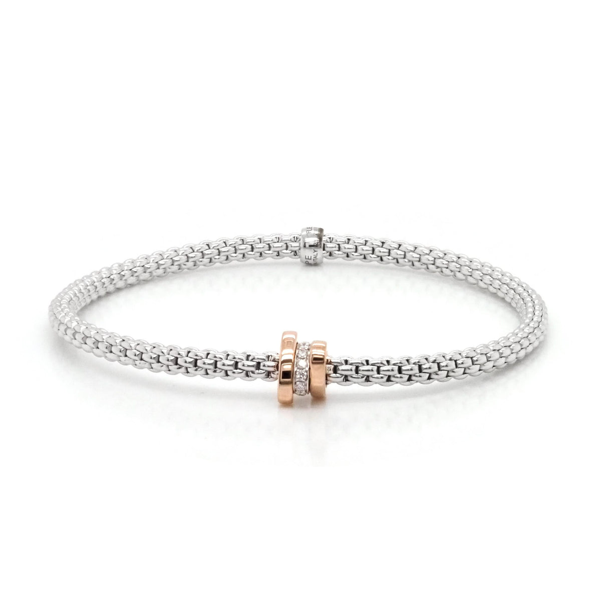FOPE Prima 18ct White Gold 'Flex'it Prima' Bracelet with Rondels ...