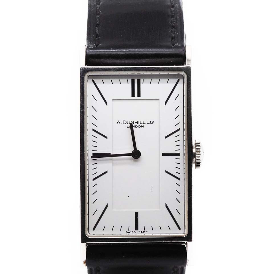 Dunhill Wafer Thin Steel Watch on Black Strap – Ogden Of Harrogate