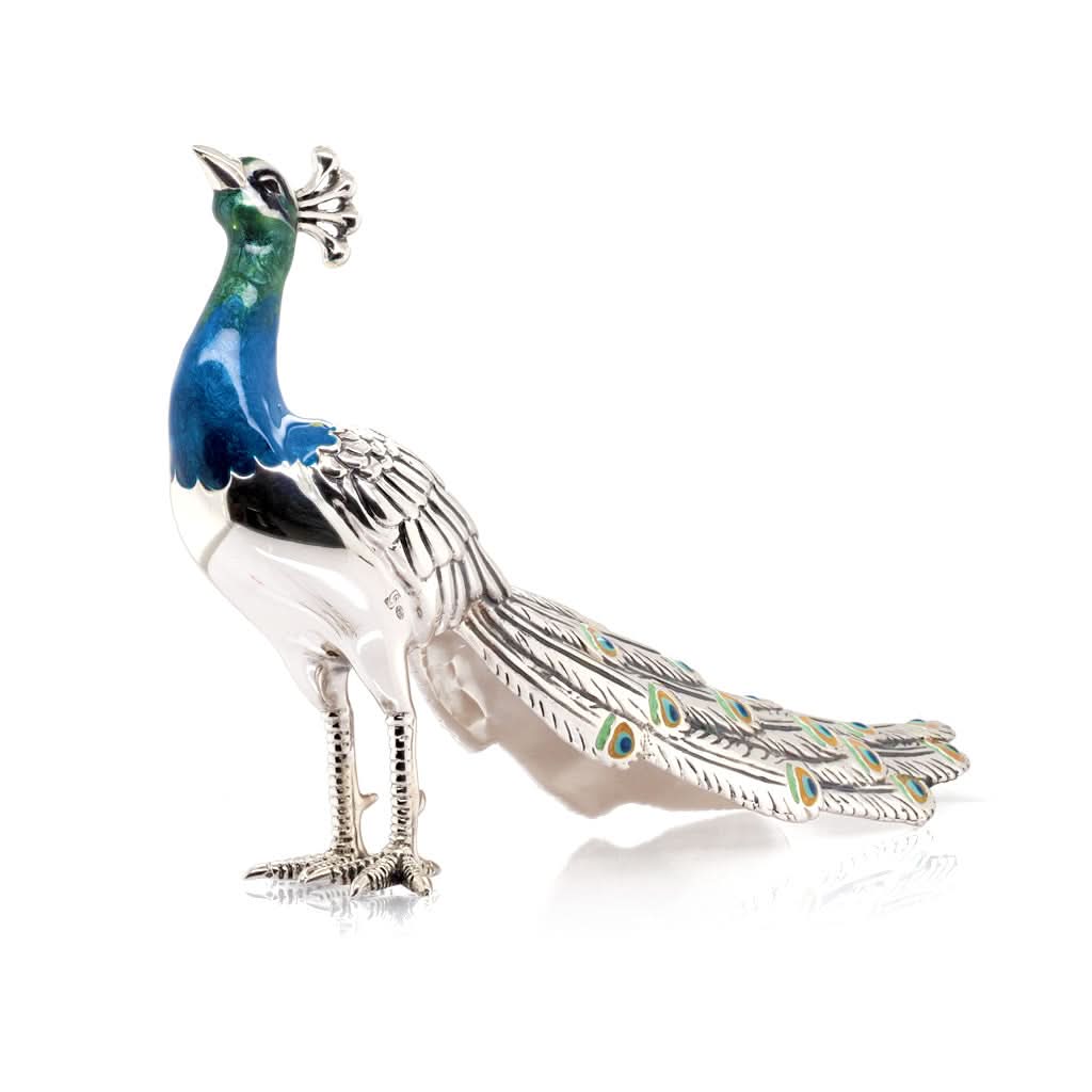 Silver and Enamel Peacock – Ogden Of Harrogate